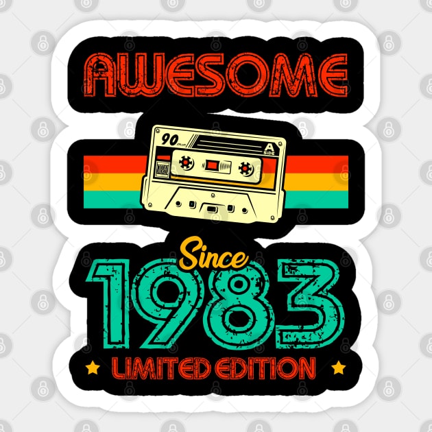 Awesome since 1983 Limited Edition - 1983 - Sticker | TeePublic Awesome since 1983 Limited Edition - 1983 - Sticker | TeePublic
